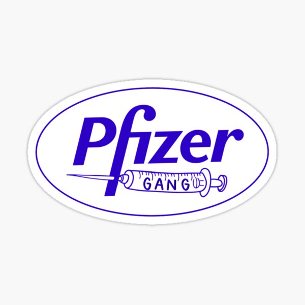 "Pfizer Gang" Sticker for Sale by 17sashak | Redbubble