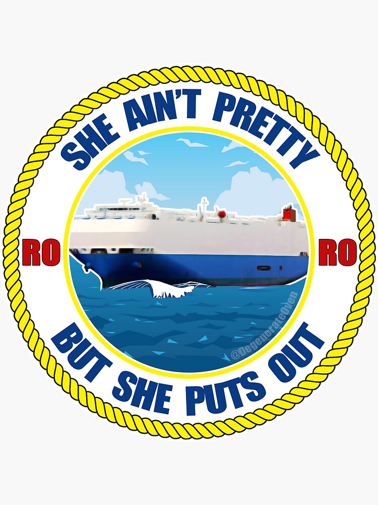 "RoRo/Car Carrier" Sticker for Sale by DegenerateOven | Redbubble