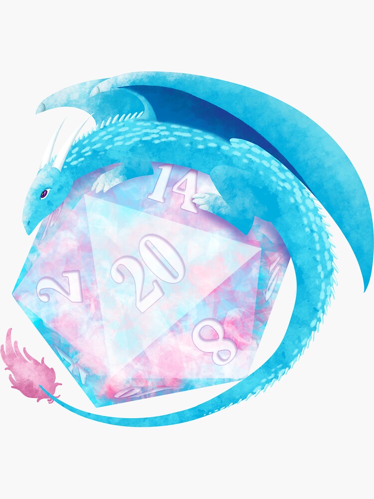 "D20 Trans Dragon" Sticker for Sale by ToniJdotcom | Redbubble