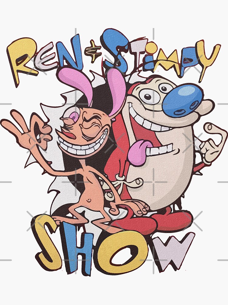 "Ren and Stimpy" Sticker by SkyAfterDusk | Redbubble