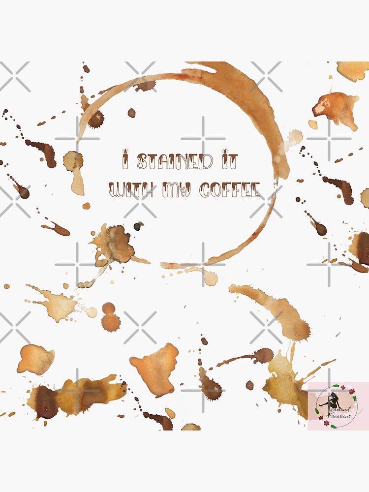 "Coffee stains marks design digitally made " Sticker by lamond-creation ...