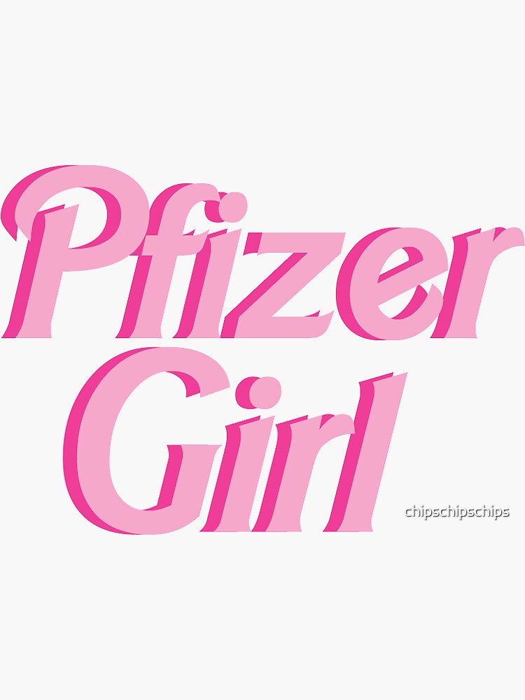"Pfizer Girl" Sticker for Sale by carolinepvoigt | Redbubble