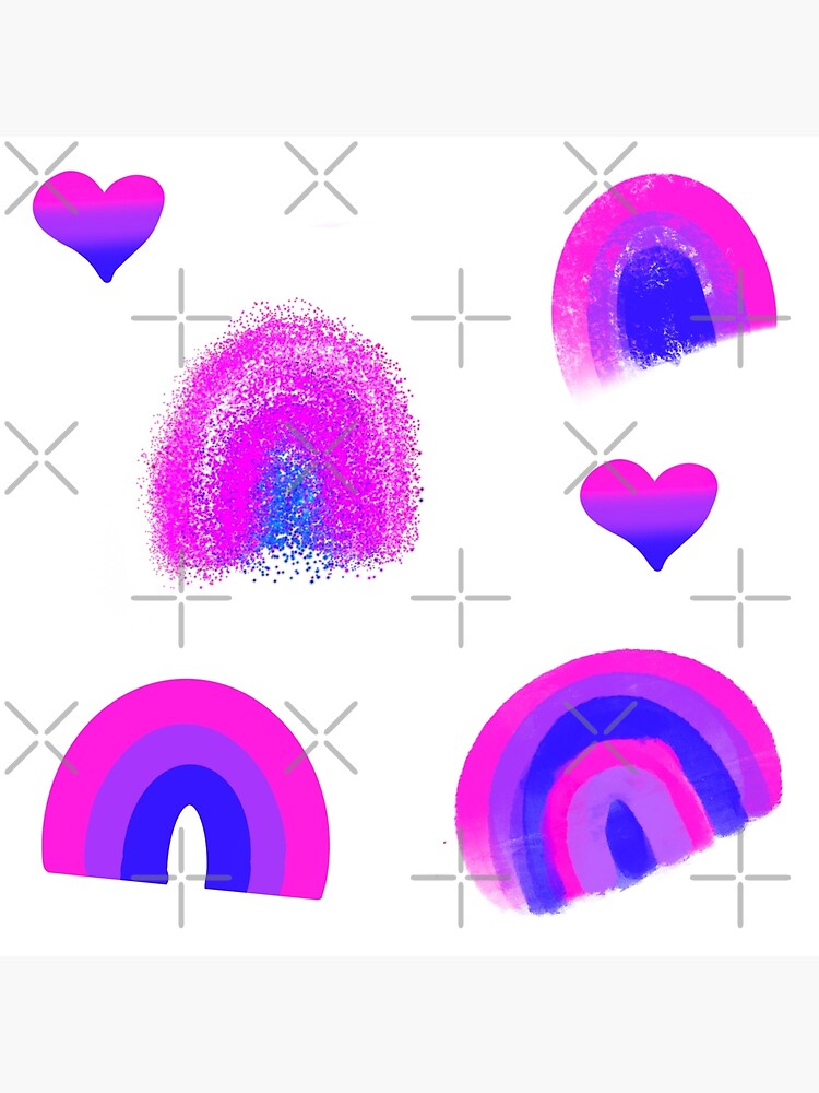 "bi flags - cute pride " Poster by mariahmdesign | Redbubble