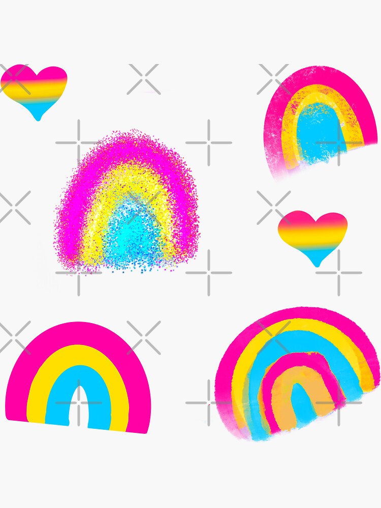 "pan flags - cute pride " Sticker for Sale by mariahmdesign | Redbubble