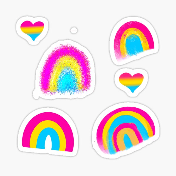 "pan flags - cute pride " Sticker for Sale by mariahmdesign | Redbubble