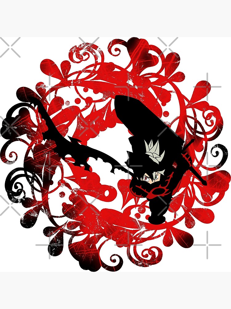 Lámina fotográfica «Black Clover Asta Flying Cool One Wing Half Demon ...