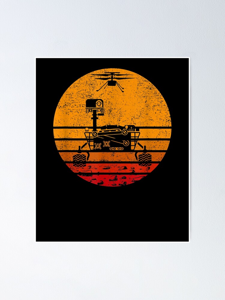 "Retro Perseverance Mars Rover Ingenuity 2021 Vintage Nasa " Poster by ...