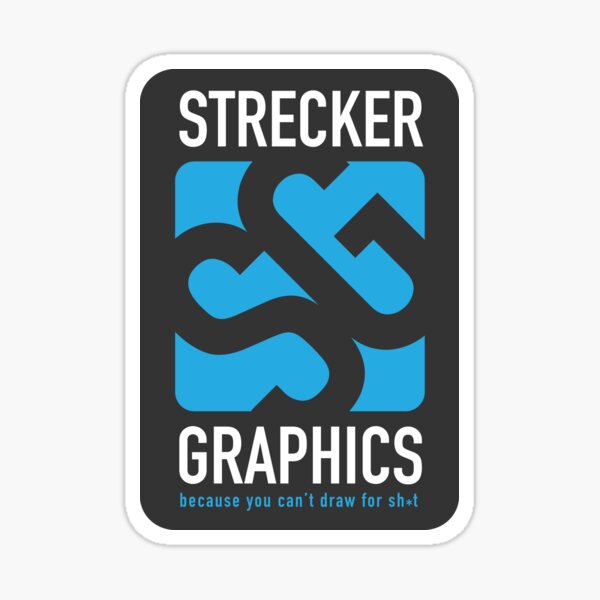 "Strecker Graphics Logo" Sticker for Sale by DarrenStrecker | Redbubble