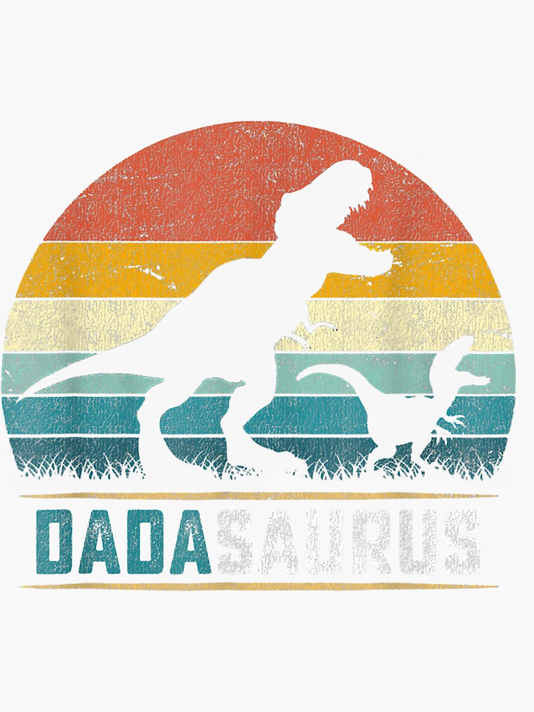 "Dadasaurus T Rex Dinosaur Dada Saurus Family Matching" Sticker for ...
