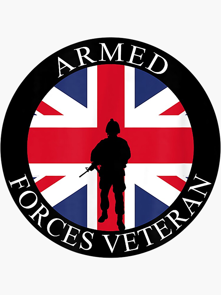 "Retired British Army Armed Forces Veteran" Sticker by nicktlhu7ni ...