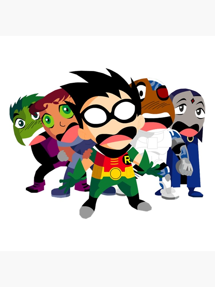 "n Titans Cartoon Network (Chibi)" Art Print by Evaristoribeiro | Redbubble