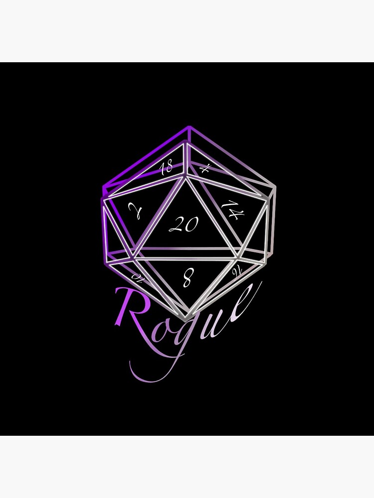 "Neon d20 - Rogue" Poster by knoxxyboyy | Redbubble
