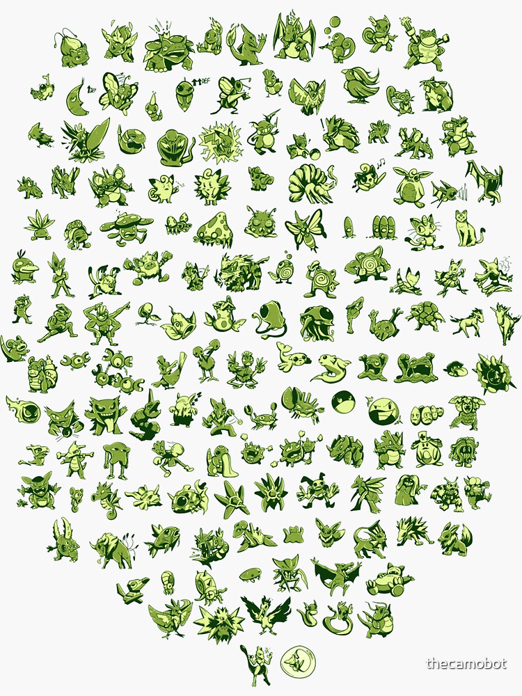 "Original 151" Sticker for Sale by thecamobot | Redbubble