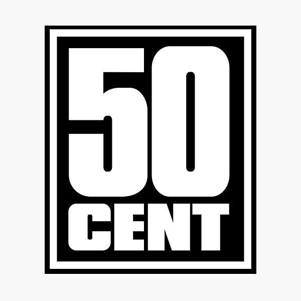 "50 Cent Logo" Photographic Print for Sale by crossesdesign | Redbubble