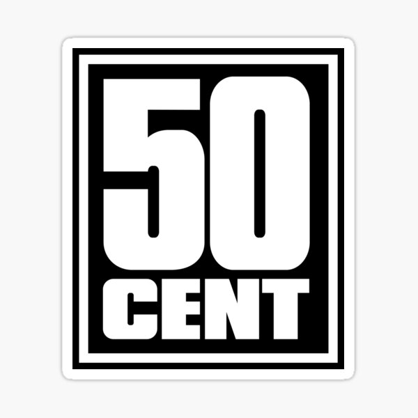 "50 Cent Logo" Sticker for Sale by crossesdesign | Redbubble