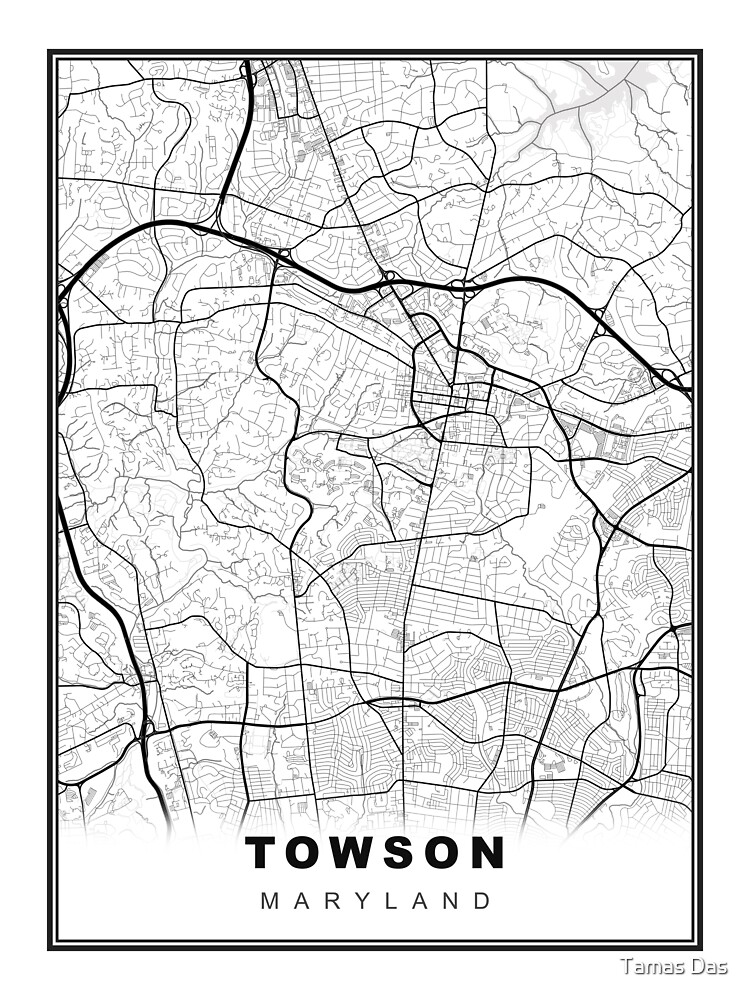 "Towson Map" Sticker for Sale by sibudas | Redbubble