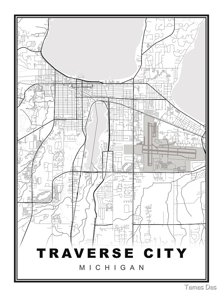 "Traverse City Map" Photographic Print by sibudas | Redbubble