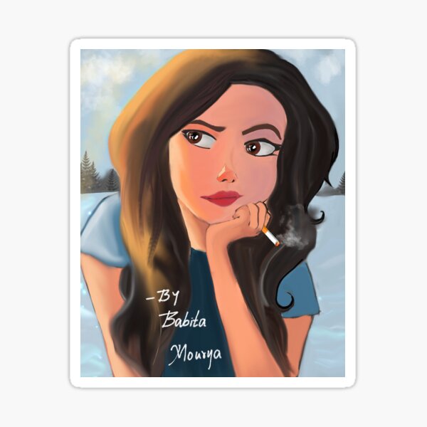 "Attitude , cartoon, girl" Sticker for Sale by Tiaragits | Redbubble