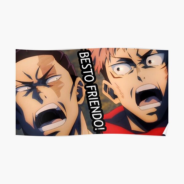 "My Besto Friendo! Jujutsu Kaisen Sticker" Poster by salsaparty | Redbubble