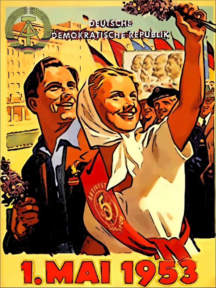 "DDR East Germany Propaganda Poster -1st of May" Photographic Print by ...