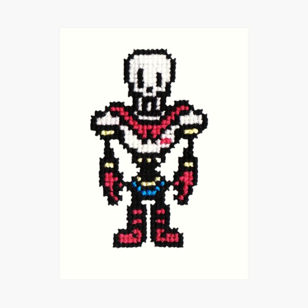 "Papyrus, Undertale 8-bit to Cross stitch
