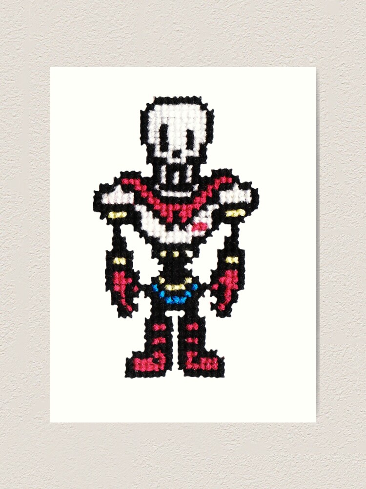 "Papyrus, Undertale 8-bit to Cross stitch