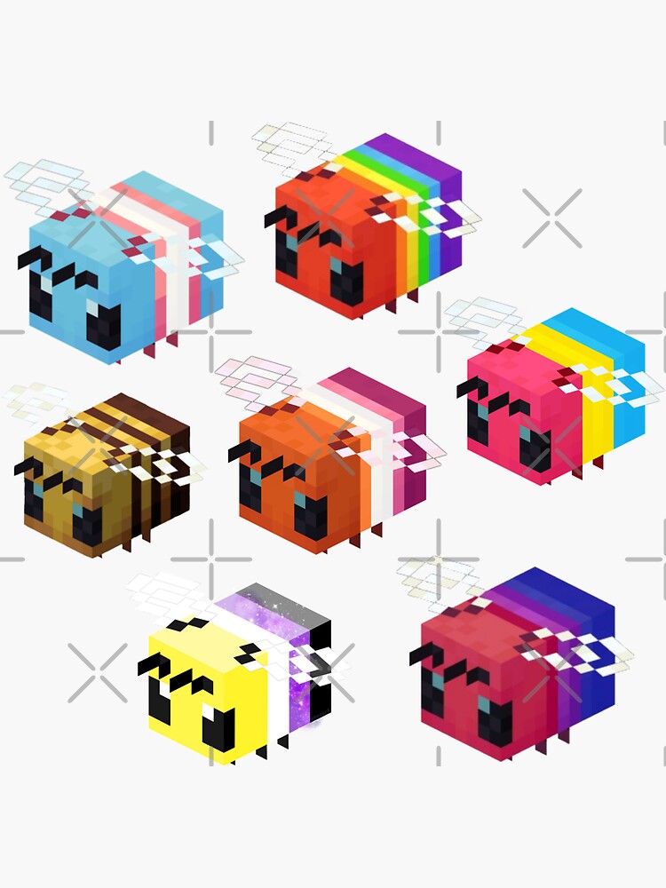 Pegatina «Abeja de Minecraft - Abeja linda y sana» de KlareDesteen ...