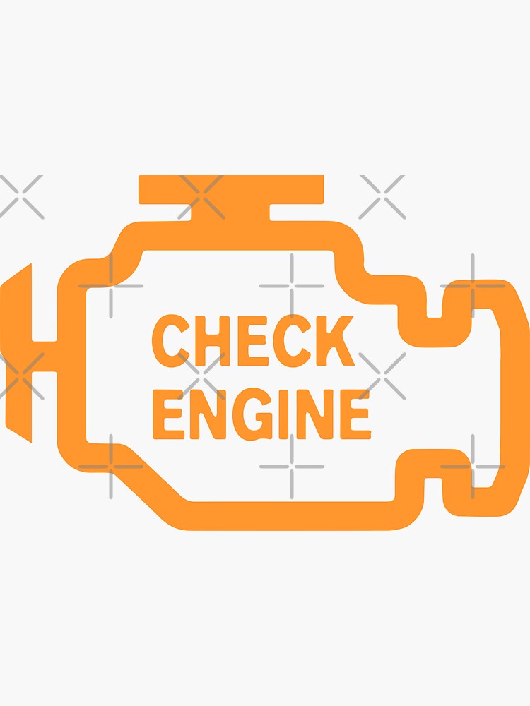"Check Engine Light icon " Sticker for Sale by FixedTropical | Redbubble