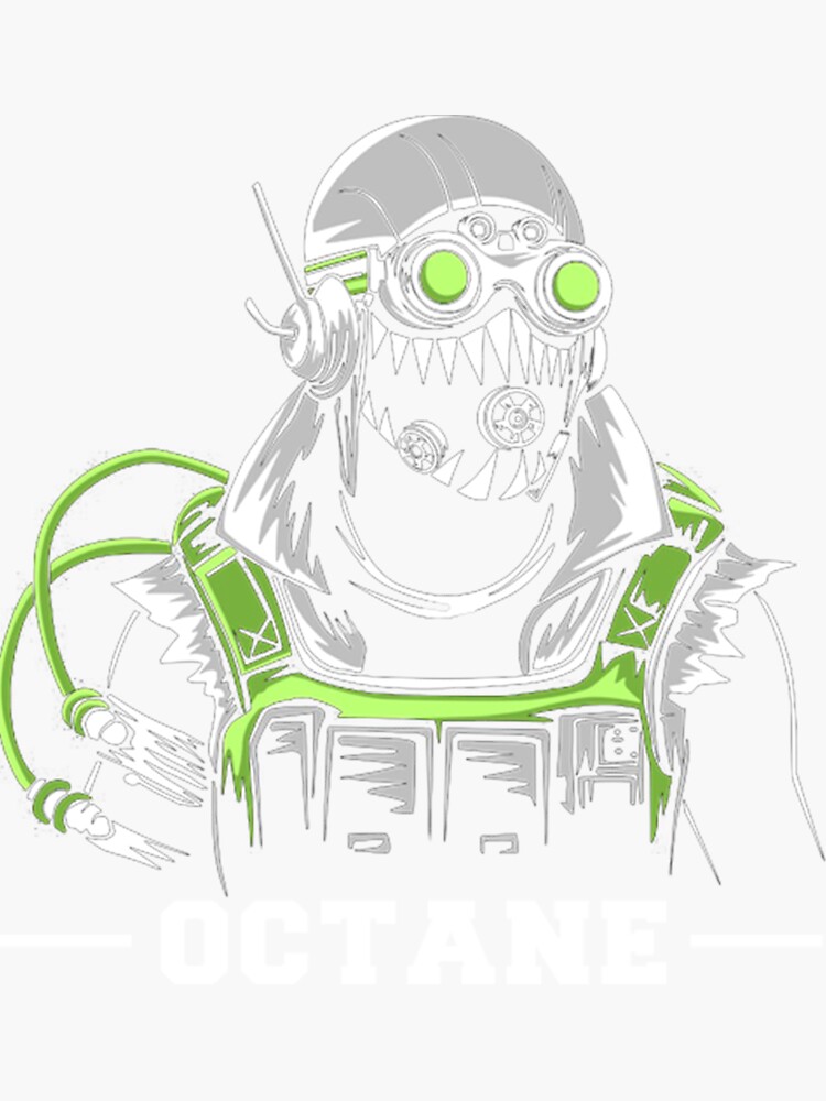 "Octane Apex Legend Video Game Character Art Meme" Sticker for Sale by ...