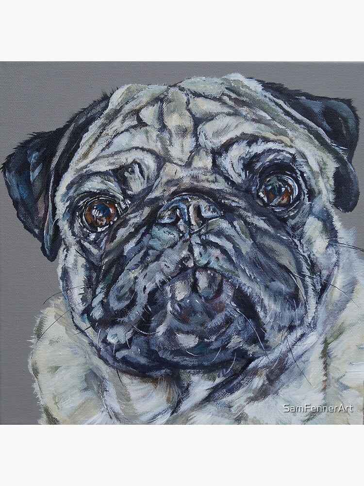 Poster « Ronnie. Peinture de chien carlin par l'artiste britannique ...