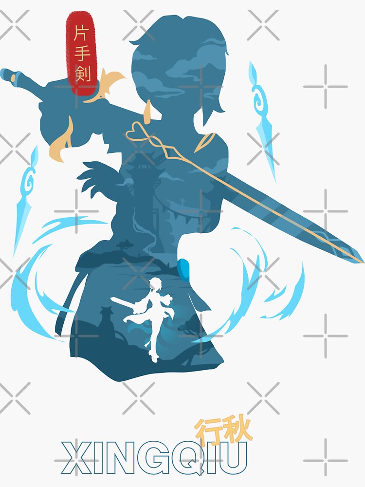 "Genshin Impact Xingqiu" Sticker for Sale by HekoRGB | Redbubble