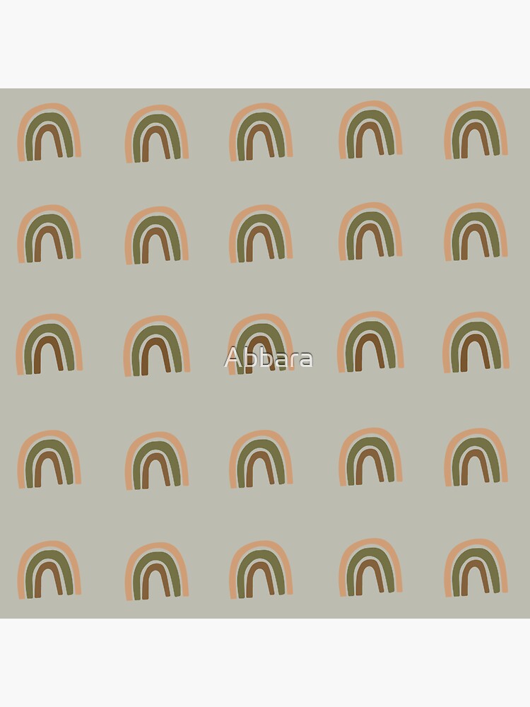"Simple Colorful Beige Rainbow Pattern" Sticker for Sale by Abbara ...