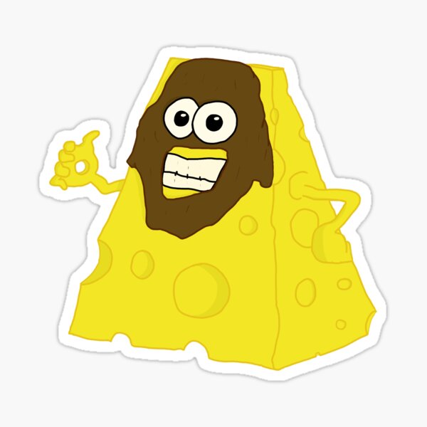 "Cheesus" Sticker by Gum-Leaf | Redbubble