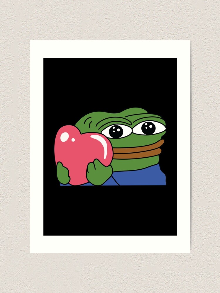 "peepoLove Emote High Quality" Art Print by SimplyNewDesign | Redbubble