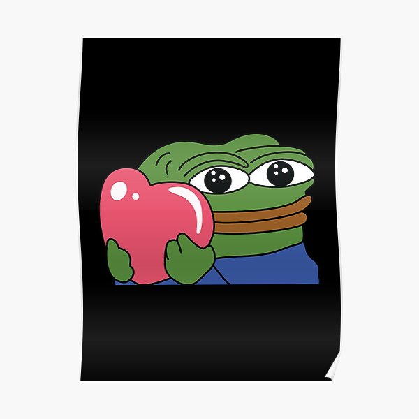 "peepoLove Emote High Quality" Poster for Sale by SimplyNewDesign ...
