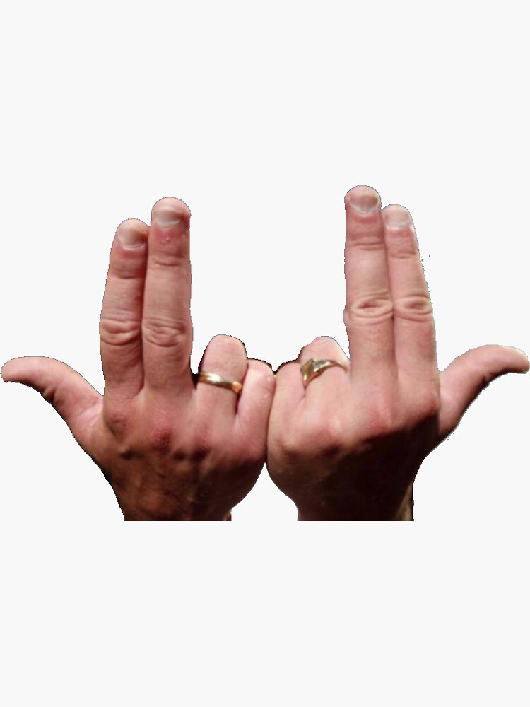 "Jul Singer hand sign" Sticker for Sale by LinaLacost | Redbubble
