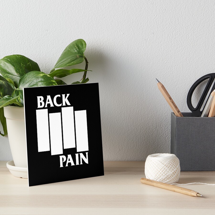 "Back Pain Memes - Black Flag Vintage Band Parody" Art Board Print by ...