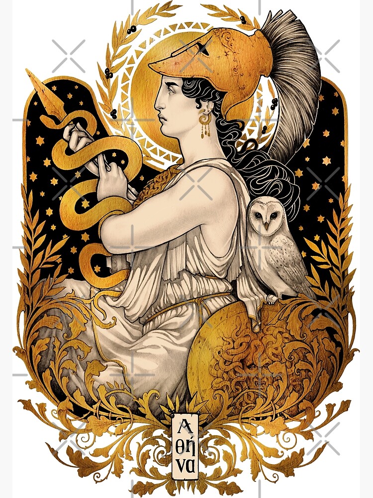 "PALLAS ATHENA" Postcard for Sale by medusadollmaker | Redbubble