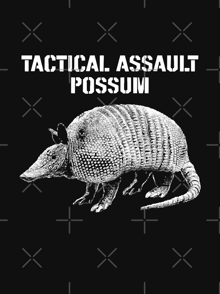 "Tactical Assault Possum" Essential T-Shirt for Sale by Pruningsheep ...
