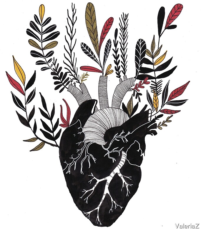 "Floral Heart" by ValeriaZ | Redbubble
