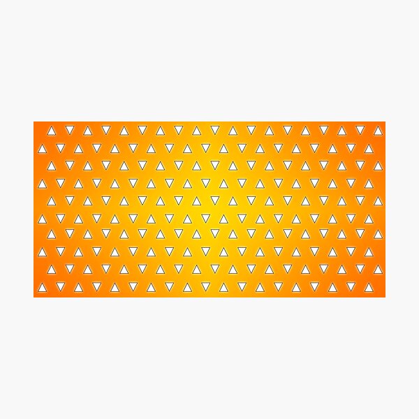 "Zenitsu Agatsuma Electric Demon Slayer Pattern" Photographic Print by ...