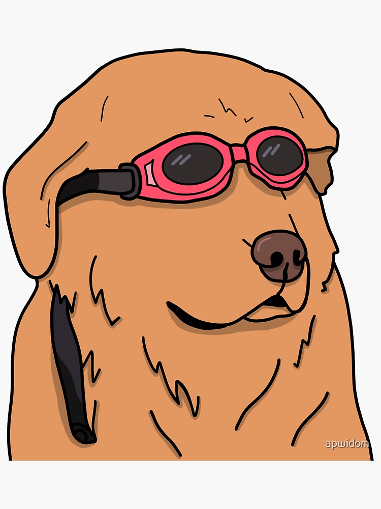 "Doggles" Sticker for Sale by apwidom | Redbubble