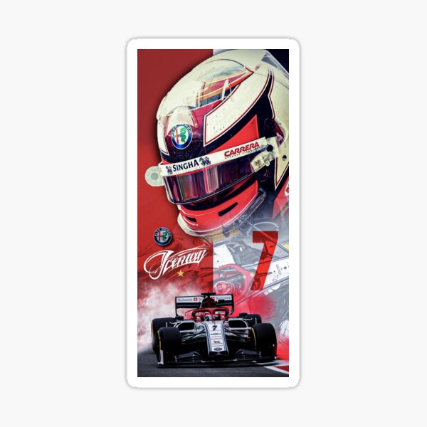 "Kimi Raikkonen" Sticker by Tracksters | Redbubble