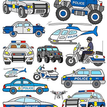 "Police Car Design" Art Print for Sale by samshirts | Redbubble