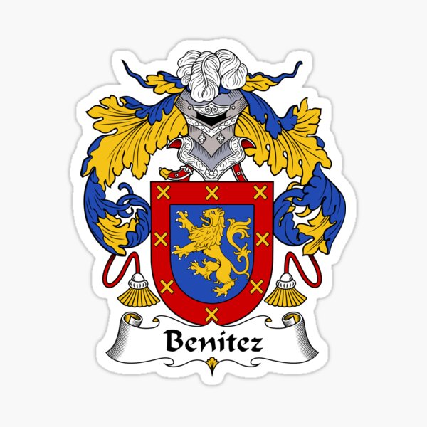 "Benitez Coat of Arms/ Benitez Family Crest" Sticker by carpediem6655 ...