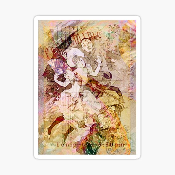 "The Dancer and the Pierrot" Sticker for Sale by tillymagoo | Redbubble