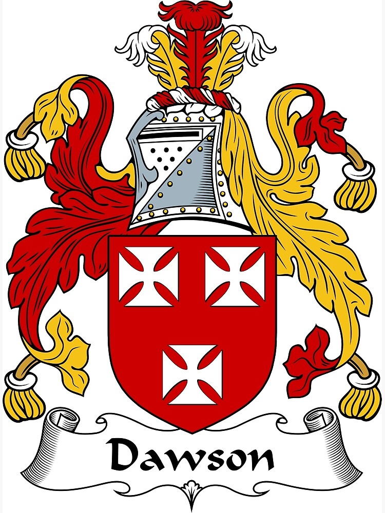 "Dawson Coat of Arms / Dawson Family Crest" Canvas Print for Sale by ...