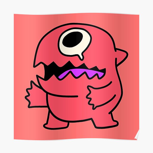 "Sam The Red Goofy Monster" Poster for Sale by monsterino | Redbubble