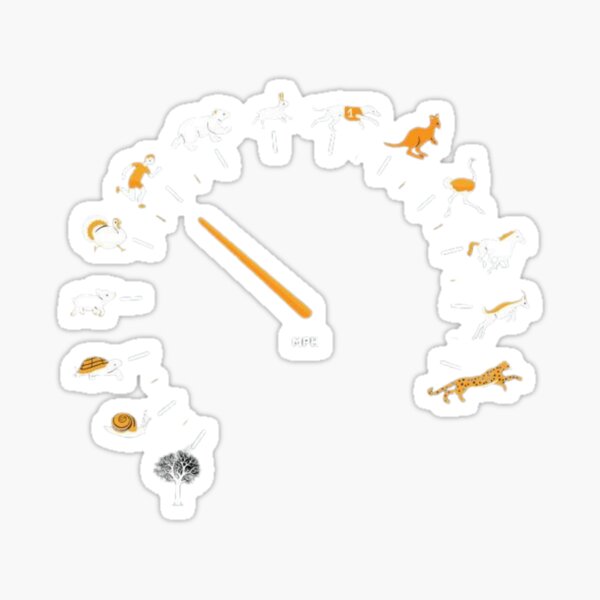 "Speedometer RPM Gauge " Sticker for Sale by bargesystore | Redbubble