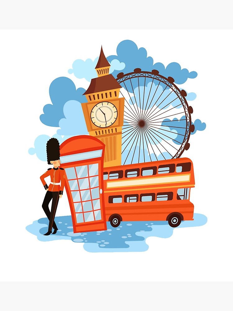 "London Cartoon" Poster by portermonty | Redbubble